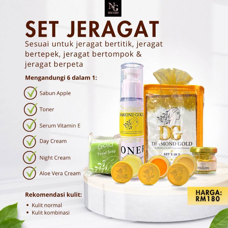 SET KULIT JERAGAT DIAMOND GOLD SKINCARE ORIGINAL HQ | Shopee Malaysia