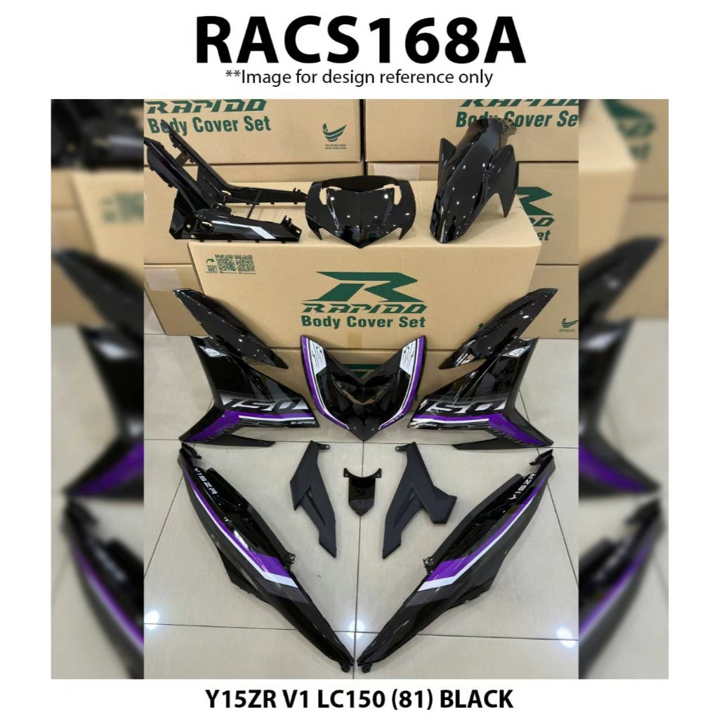 Cover Set Rapido Y15ZR V1 V2 Yamaha LC150 (81) Black White Blue Purple ...