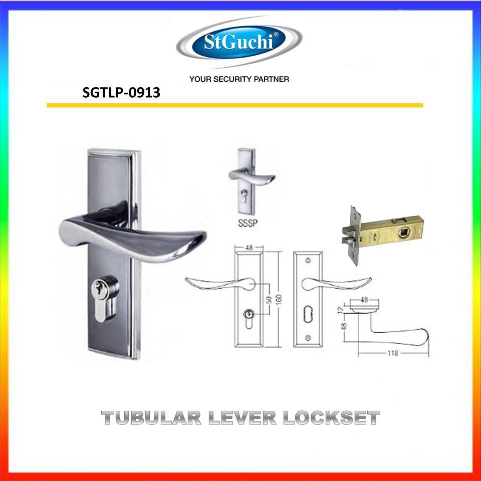 ORIGINAL ST GUCHI CYLINDRICAL LATCH HANDLE LOCK SET SGTLP-0913 | Shopee ...