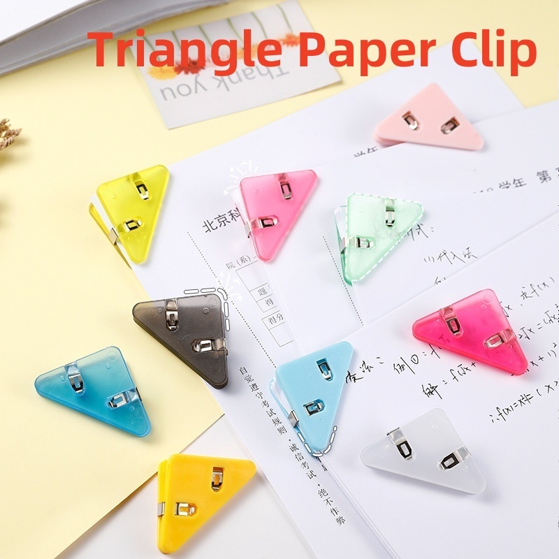 BG Triangle Paper Clip Plastic corner clip Index Clamp Clip small clip ...