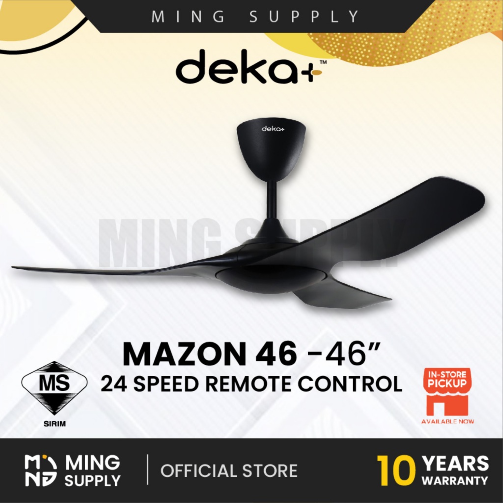 (Sirim) DEKA Ceiling Fan MAZON 46" Remote Control 12+12 Speed 3 ABS ...