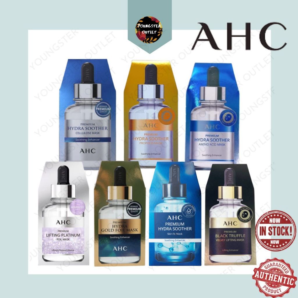 【100% Authentic】AHC Premium Hydra Mask (5 Sheets) 韓國AHC面膜 (5片) | Shopee ...