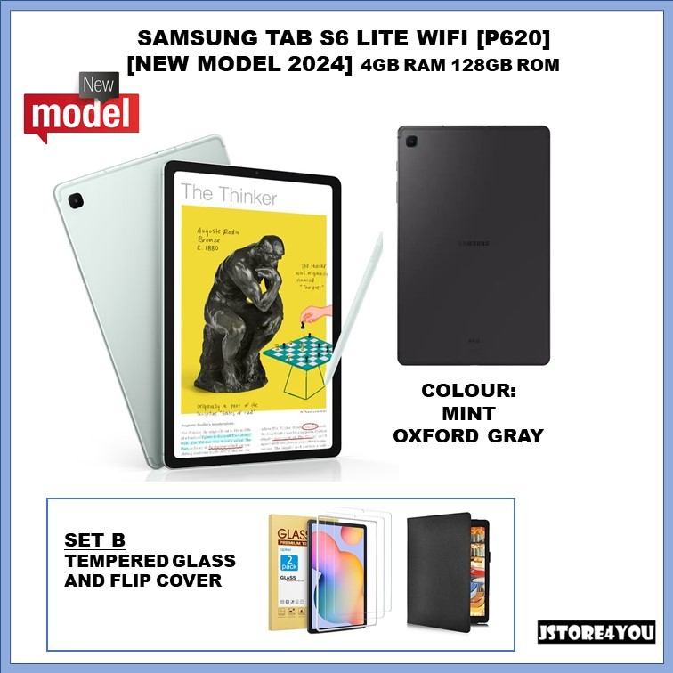 SAMSUNG TAB S6 LITE [2024 NEW MODEL: P620 WIF] 4GB RAM+128GB ROM💥ORIGINAL SAMSUNG MALAYSIA SET ...