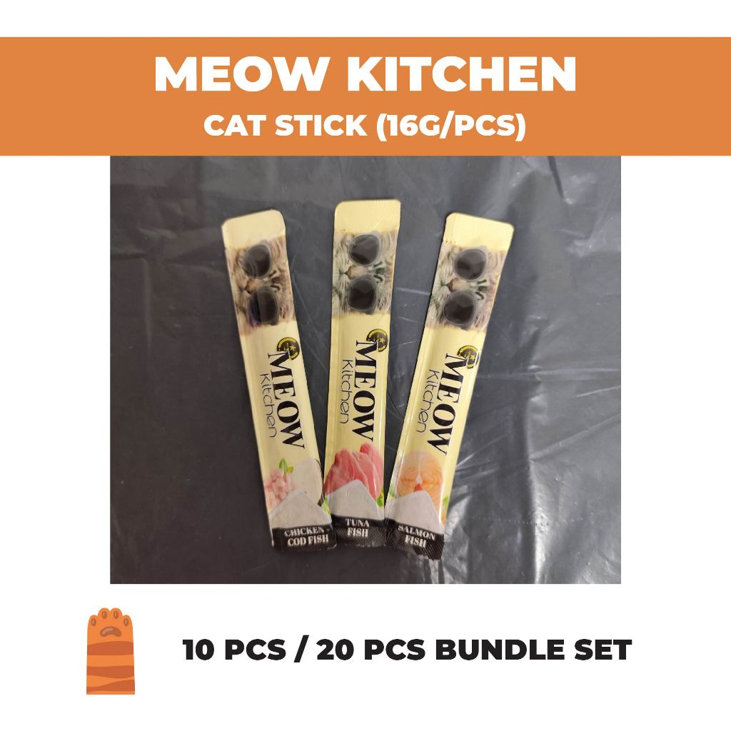 【Clearance】10 PCS Meow Kitchen Cat Stick 16g - Cat Sticks /Cat Food ...