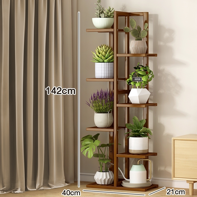 LULU Plant Rack Rak Pasu Bunga Outdoor Bamboo Flower Pot Rack Plant ...