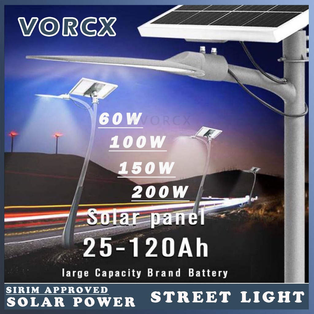 (SIRIM) Iwachi Solar Street Lamp LED Light 60W 100W 150W 200W | Shopee ...