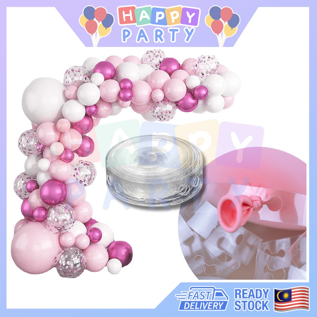 🎈READY STOCK🎈5M Balloon Chain Garland Strip Balloon Connect Chain ...