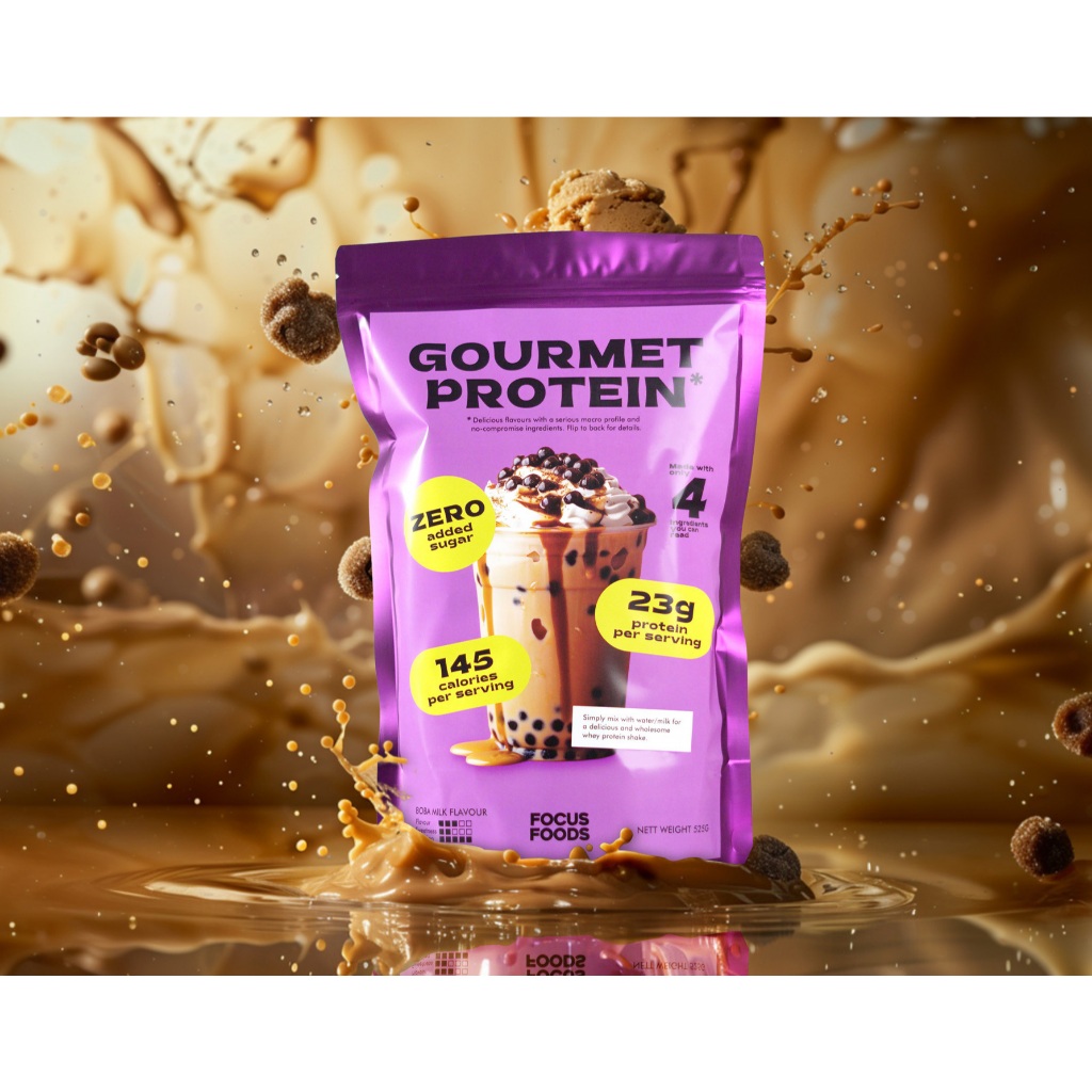 Boba Milk Flavoured Whey Protein - Focus Foods Gourmet Protein - 525g ...