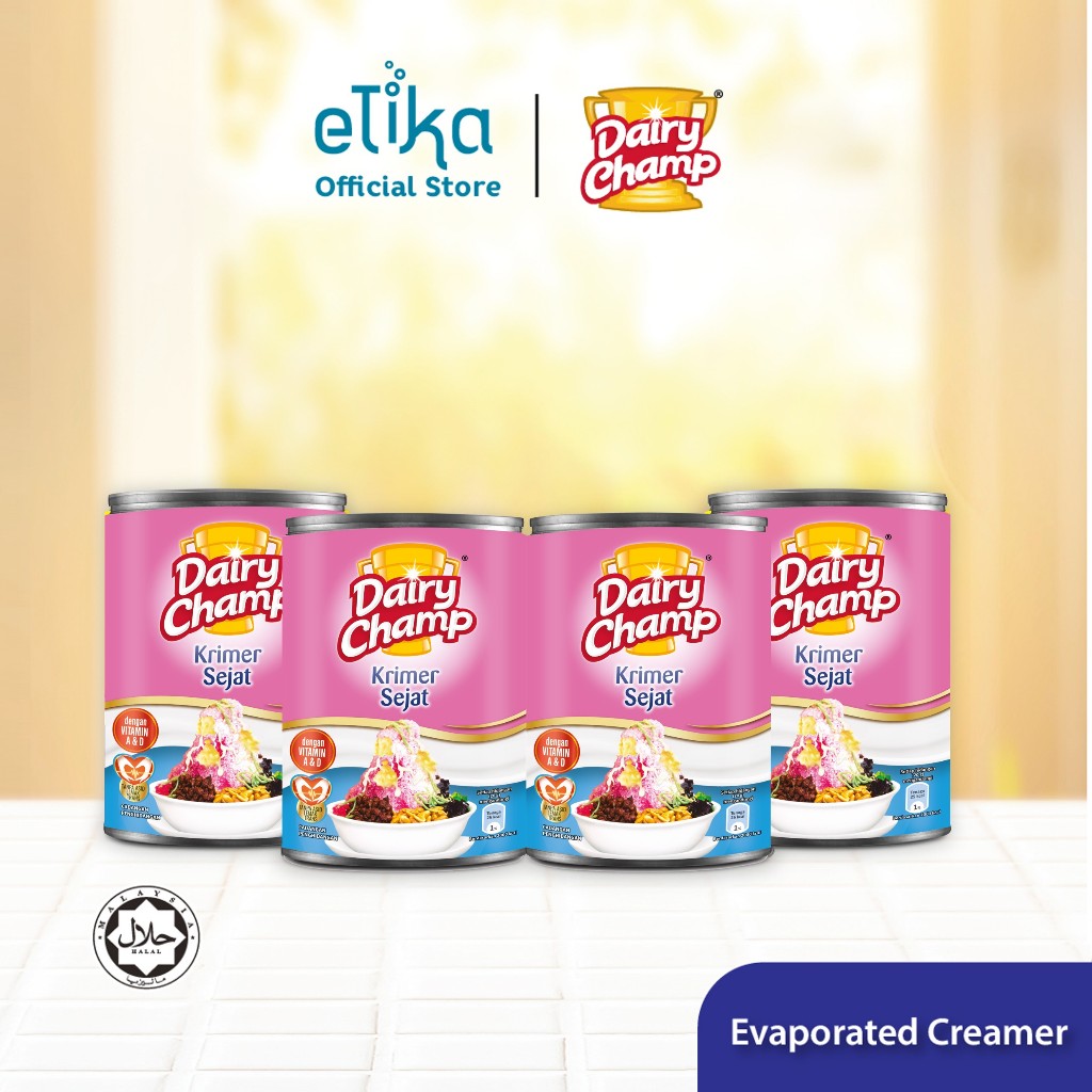Dairy Champ Evaporated Creamer (390g x 4 Cans) | Shopee Malaysia