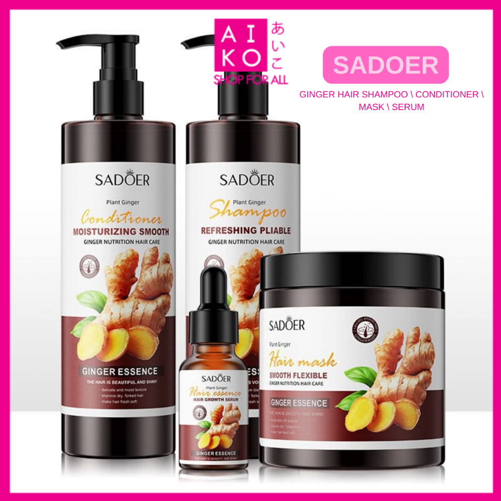 (AIKO) SADOER GINGER HAIR SHAMPOO / CONDITIONER / MASK / SERUM | Shopee ...