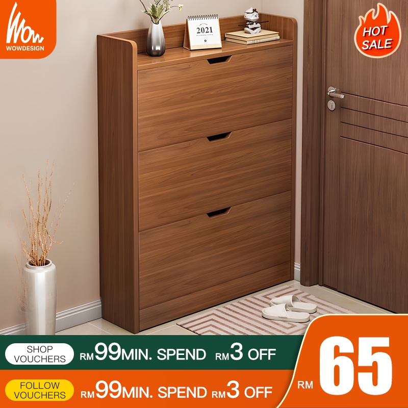 Rak Kasut Bertutup Shoe Cabinet Wooden Shoes Rack Almari Kasut Bertutup ...