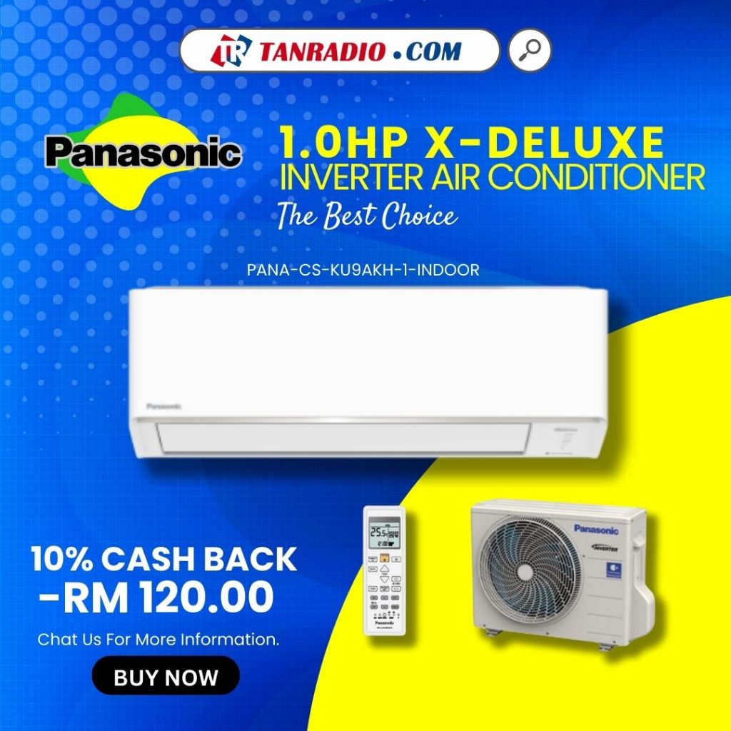 PANASONIC 1.0/1.5/2.0/2.5HP R32 RAC STANDARD INVERTER (KU) INV WM ...