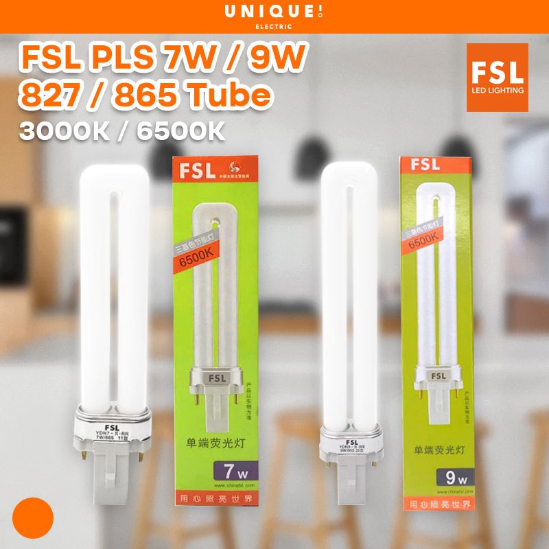 FSL PLS 7W/9W 865,827 TUBE | 3000K / 6500K | Shopee Malaysia