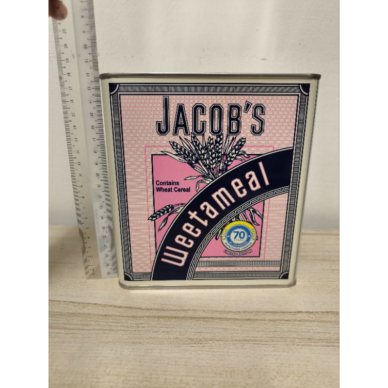 Jacob's Limited Edition Weetameal Crackers Empty Can Tin 70 Years ...