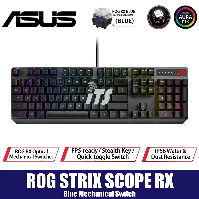 Asus ROG STRIX Scope RX Optical RGB Gaming Keyboard with Aura Sync RGB ...