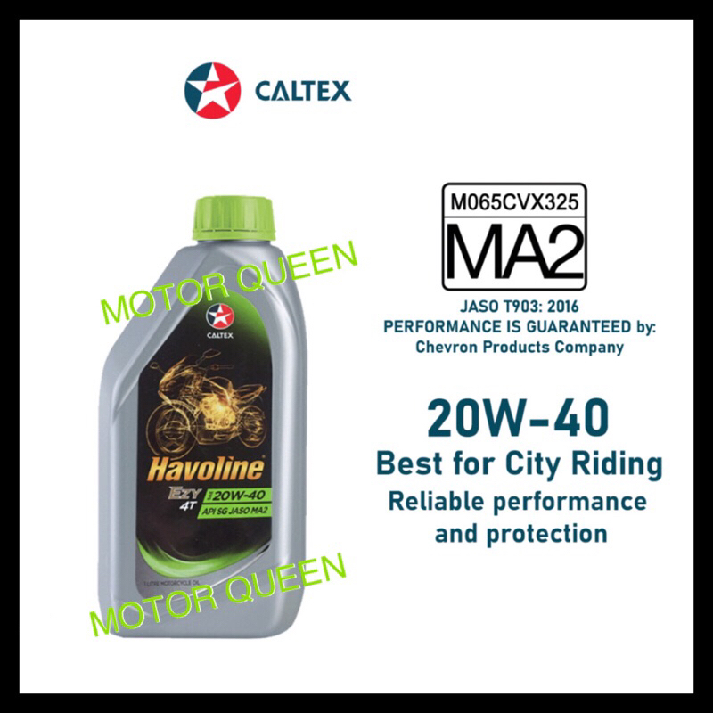 Caltex Havoline EZY 4T 20W40 Motorcycle Oil Engine Oil Minyak Hitam 4T ...