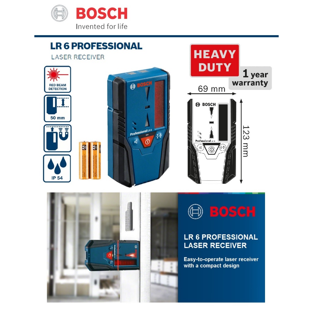 Bosch LR 6 Professional Electronic Line Laser Receiver | Shopee Malaysia