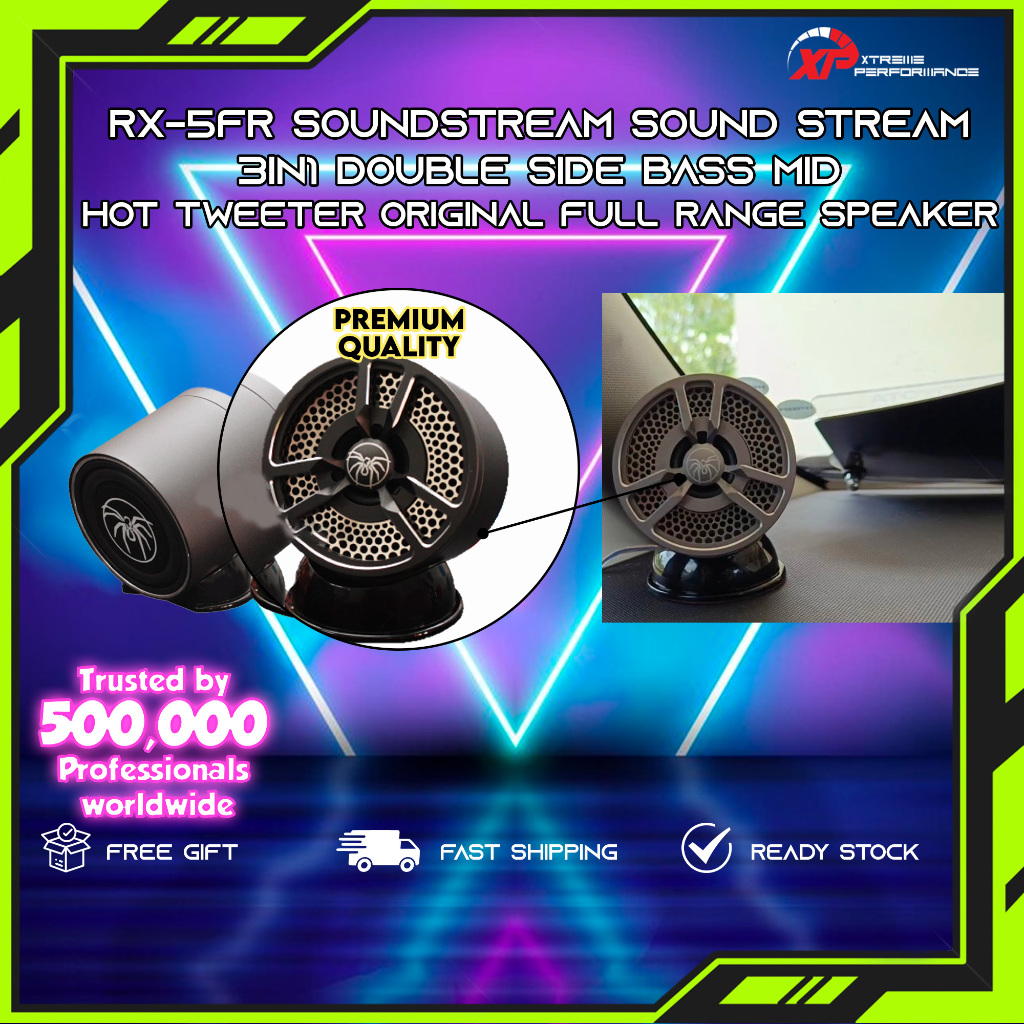 Rx-5FR Soundstream Sound Stream 3in1 double side Bass mid Hot tweeter ...