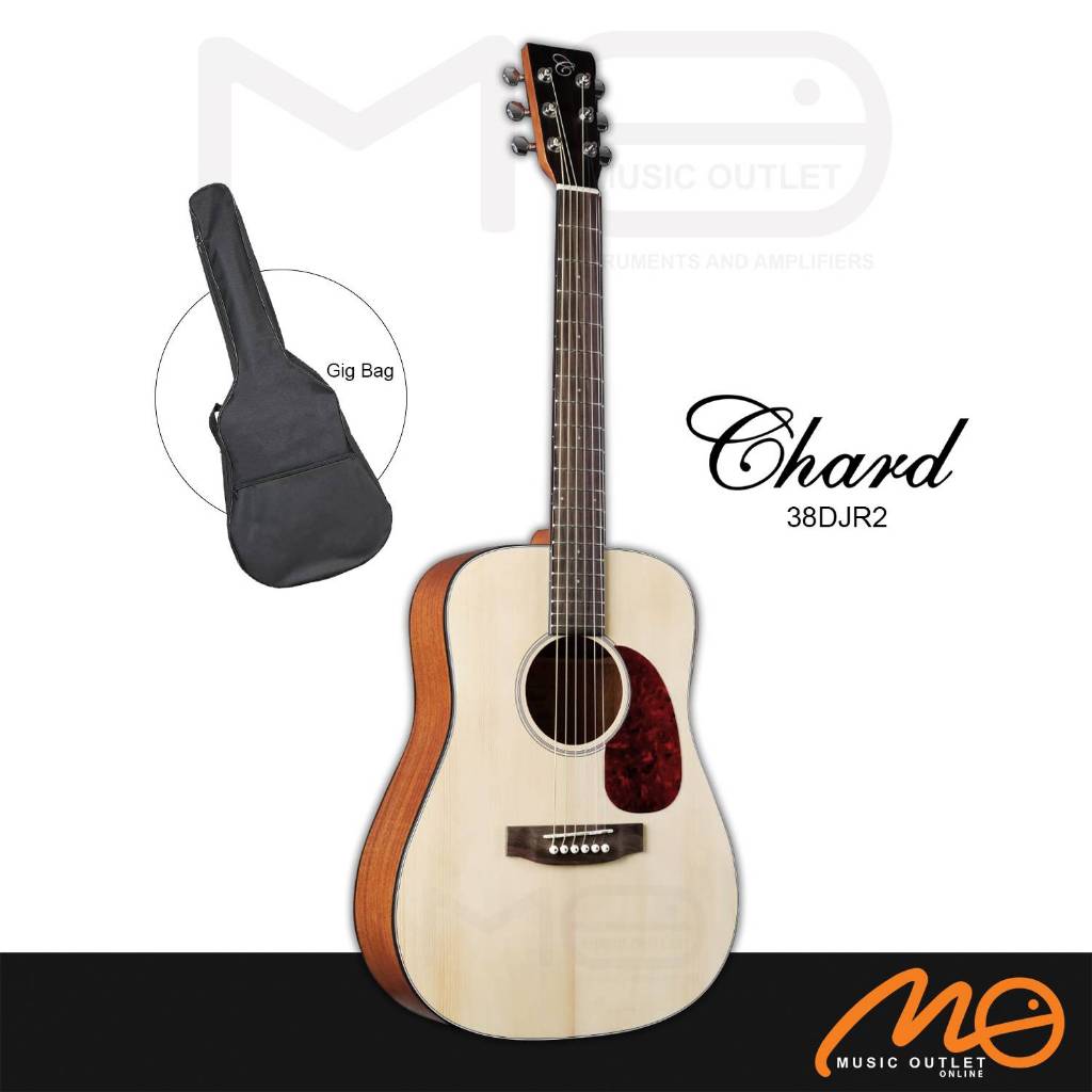 CHARD DJR2 38" ACOUSTIC GUITAR (SPRUCE NATURAL) | Shopee Malaysia