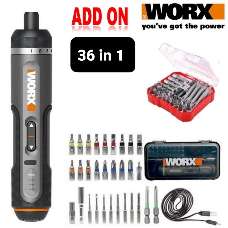 New improve Worx 4V Electrical Screwdriver Set WX242 Smart Cordless ...