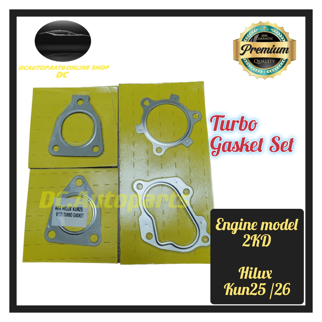 TURBO GASKET SET TOYOTA HIACE KDH200 HILUX VIGO D4D 2.5 3.0 KUN25 KUN26 ...