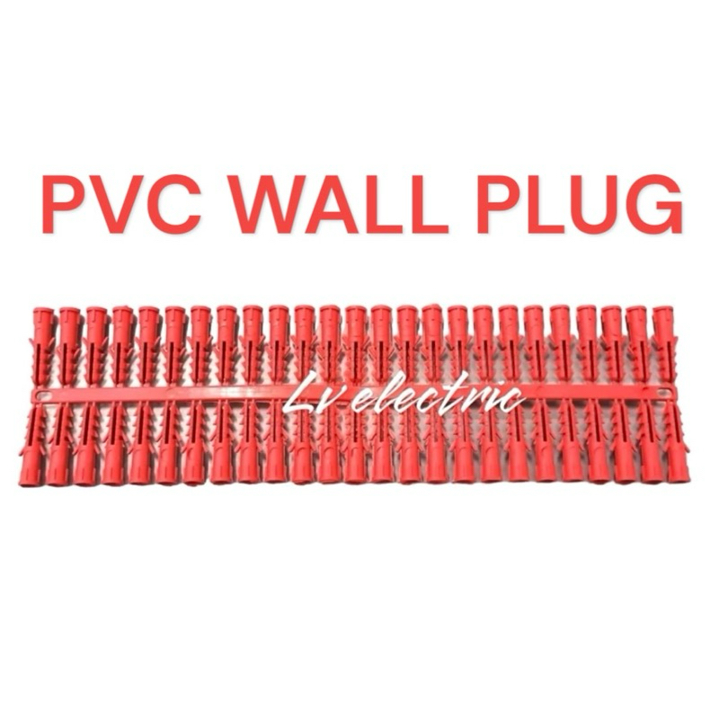 6MM PVC WALL PLUG RED (1 LENGHT 50 PCS) | Shopee Malaysia