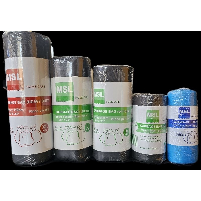 Garbage Bag Roll,Rubbish Bag Garbage all saiz, XL, L, M, S, S BLUE Bag ...