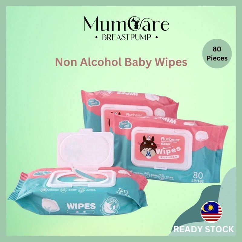 [Ready Stock] 80PCS NON ALCOHOL BABY WIPES / BABY WET TISSUE ANTI ...