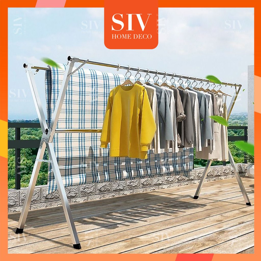 SIV 240cm Foldable Sampayan Indoor Outdoor Rack Stainless Steel Hanger ...