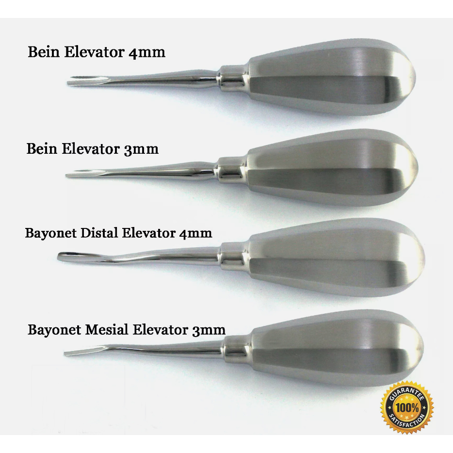 4 Pcs Dental Root Elevators Oral Surgery PDL Luxating Bayonet Distal Bein | Shopee Malaysia
