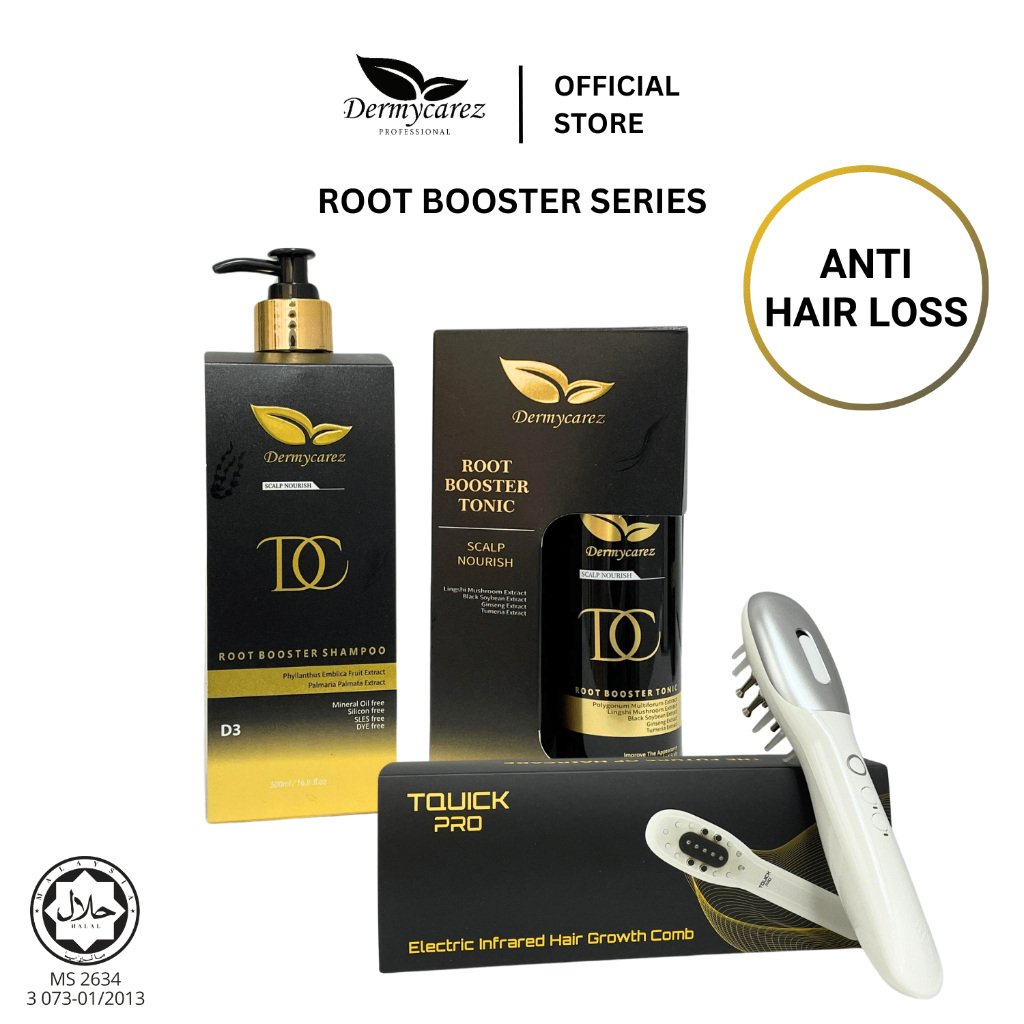 Dermycarez Root Booster 3 in 1 Set Anti Hair Loss Series Hair Booster ...