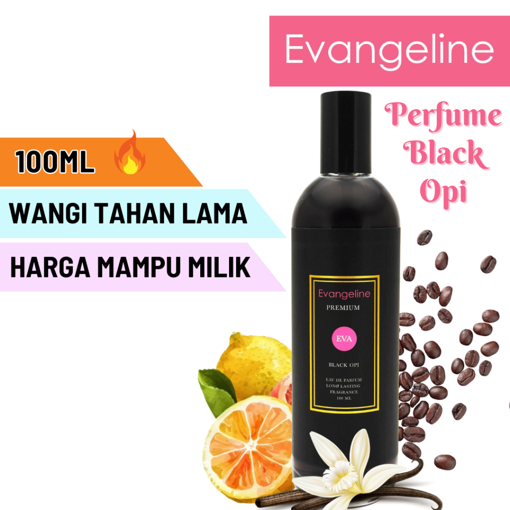 EVANGELINE Perfume 100ml Black Opi Parfum Parfume Perfume Tahan Lama ...