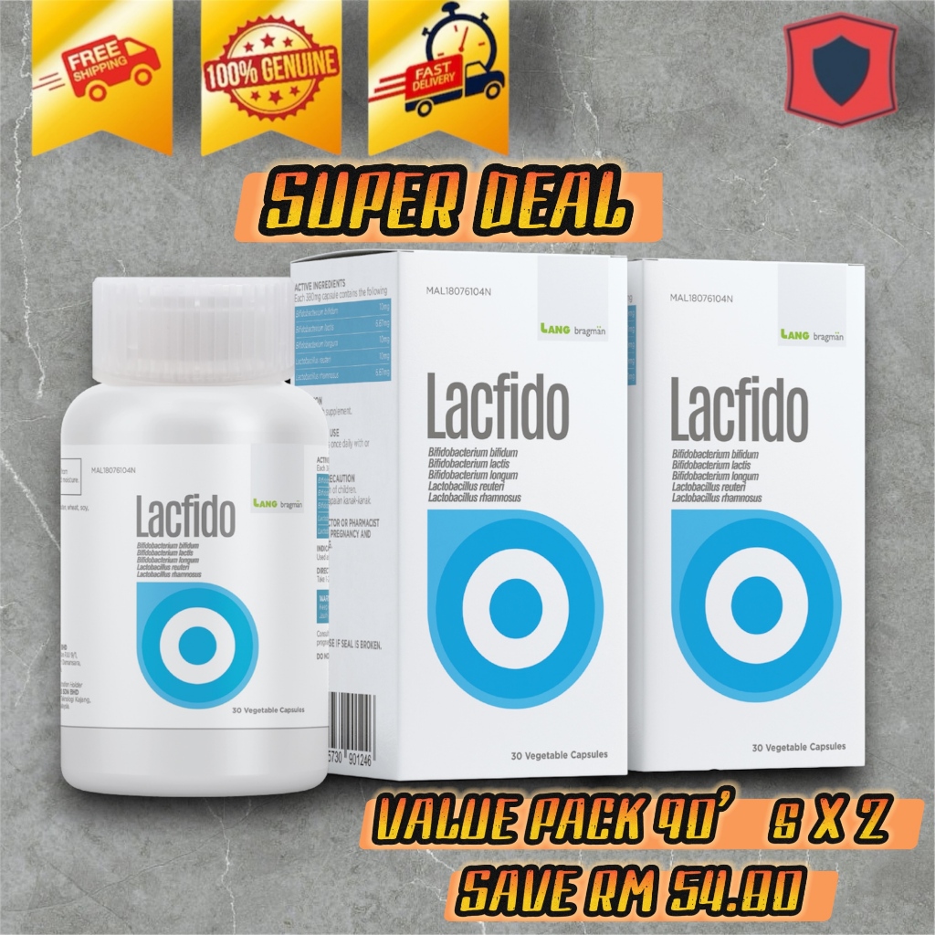 LANG BRAGMAN LACFIDO 10B MULTIBLEND CAPSULES 30'S / 90'S / VALUE PACK ...
