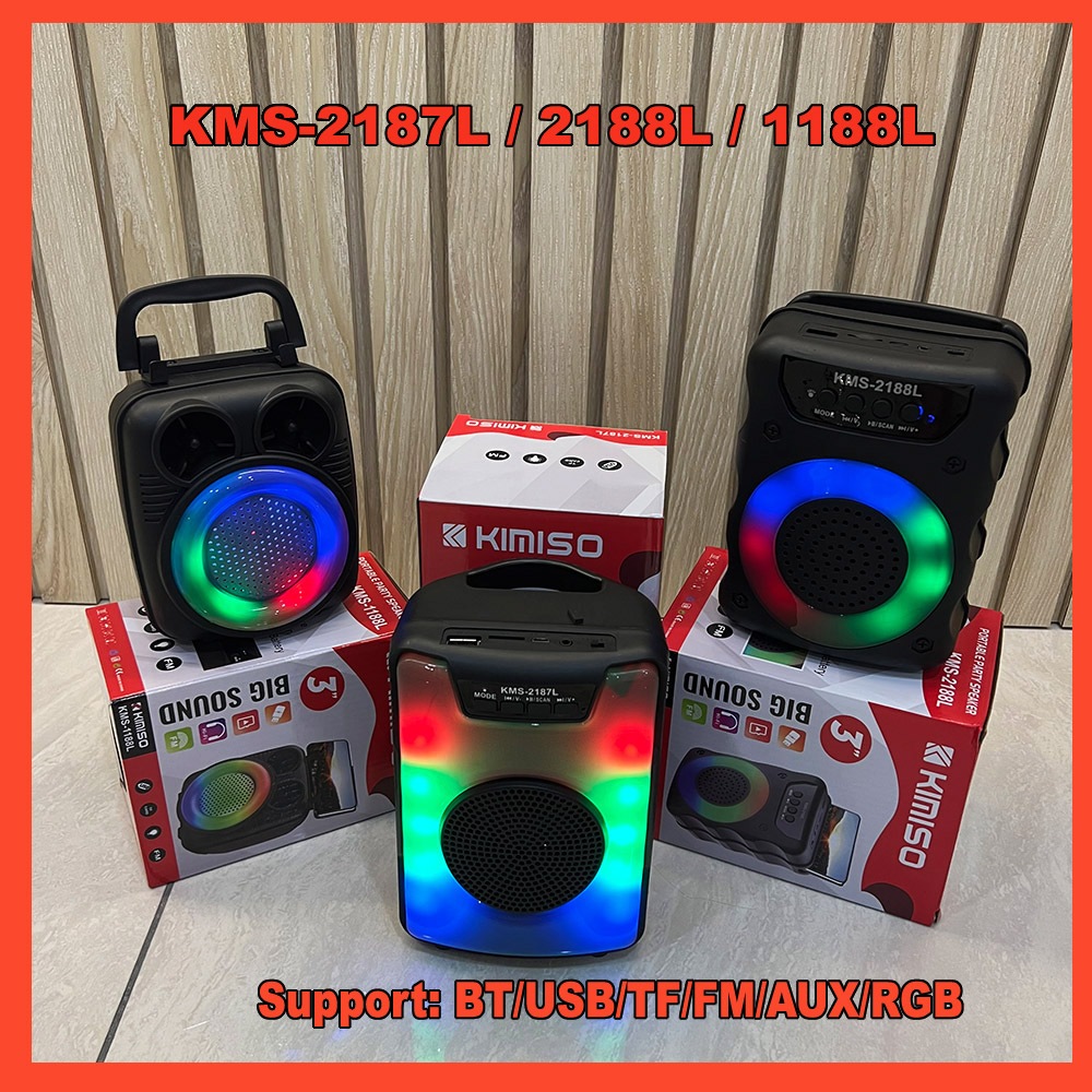 KIMISO KMS-2187L / 2188L / 1188L 3*1 Portable Party Wireless Bluetooth ...