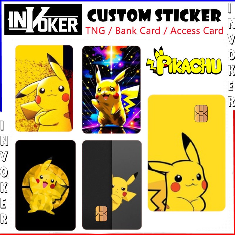 PIKACHU - Touch n Go Card Sticker Cover / TNG CARD Sticker / Bank Card ...