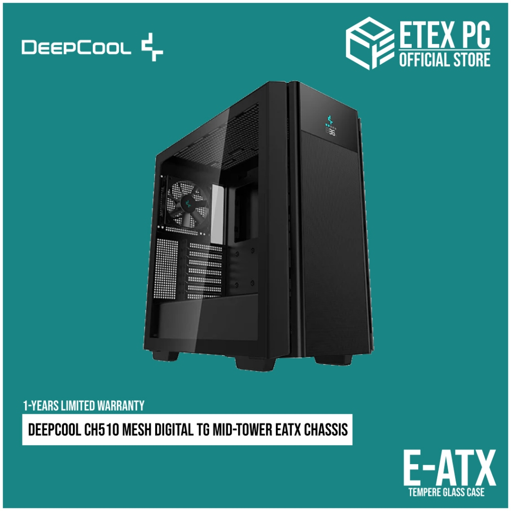 DeepCool CH510 Mesh Digital TG Mid-Tower EATX Chassis # R-CH510-BKNSE1 ...