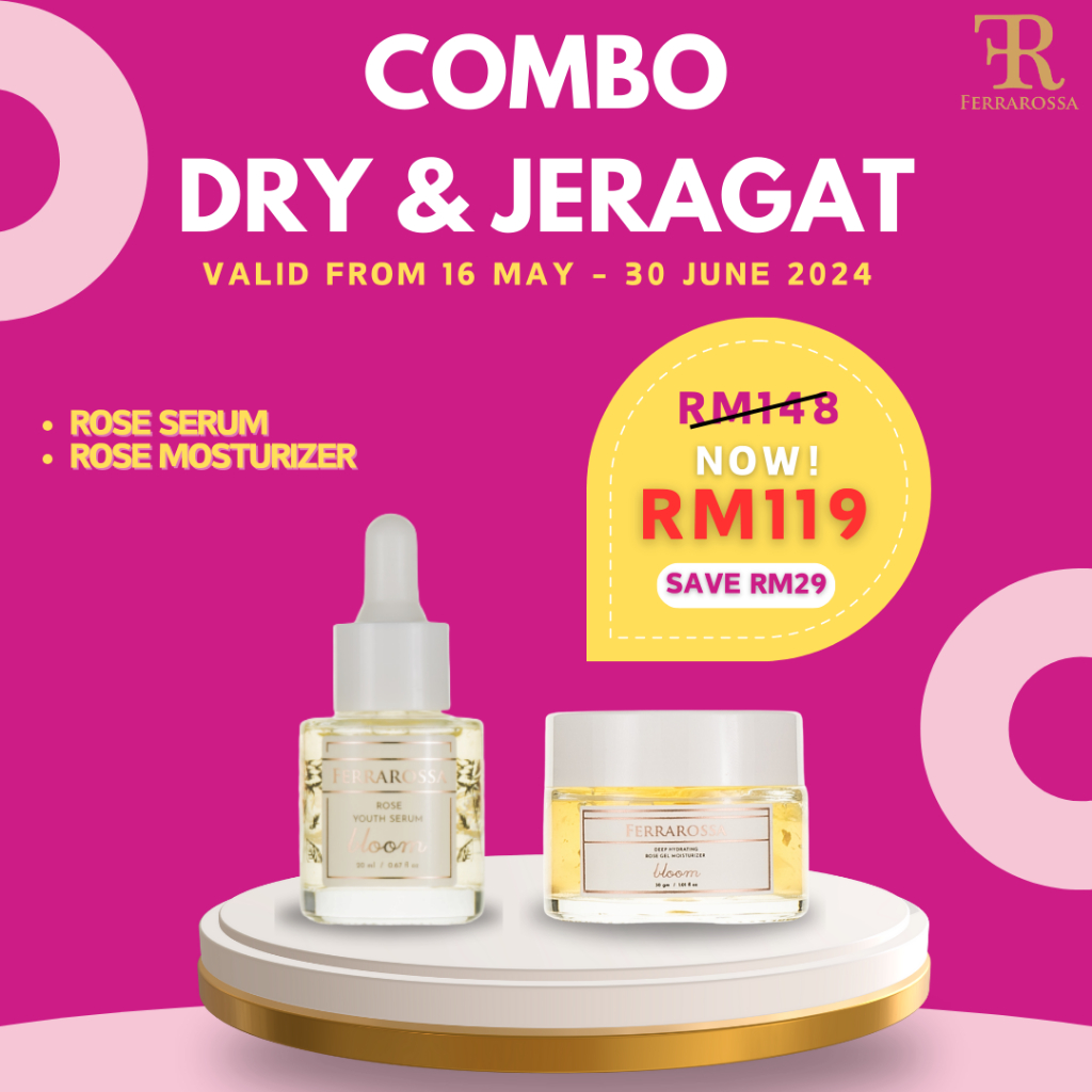 Dry, Jeragat Combo Set (Serum, Mosturizer) for soothes Sensitive Skin ...
