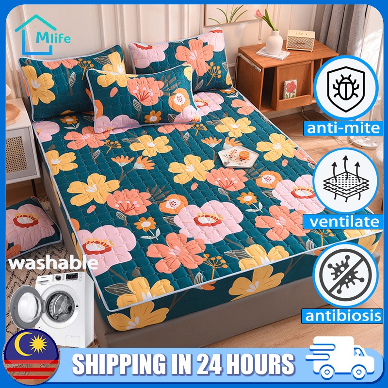 Mattress bed sheet queen topper mattress Premium cadar queen Single ...