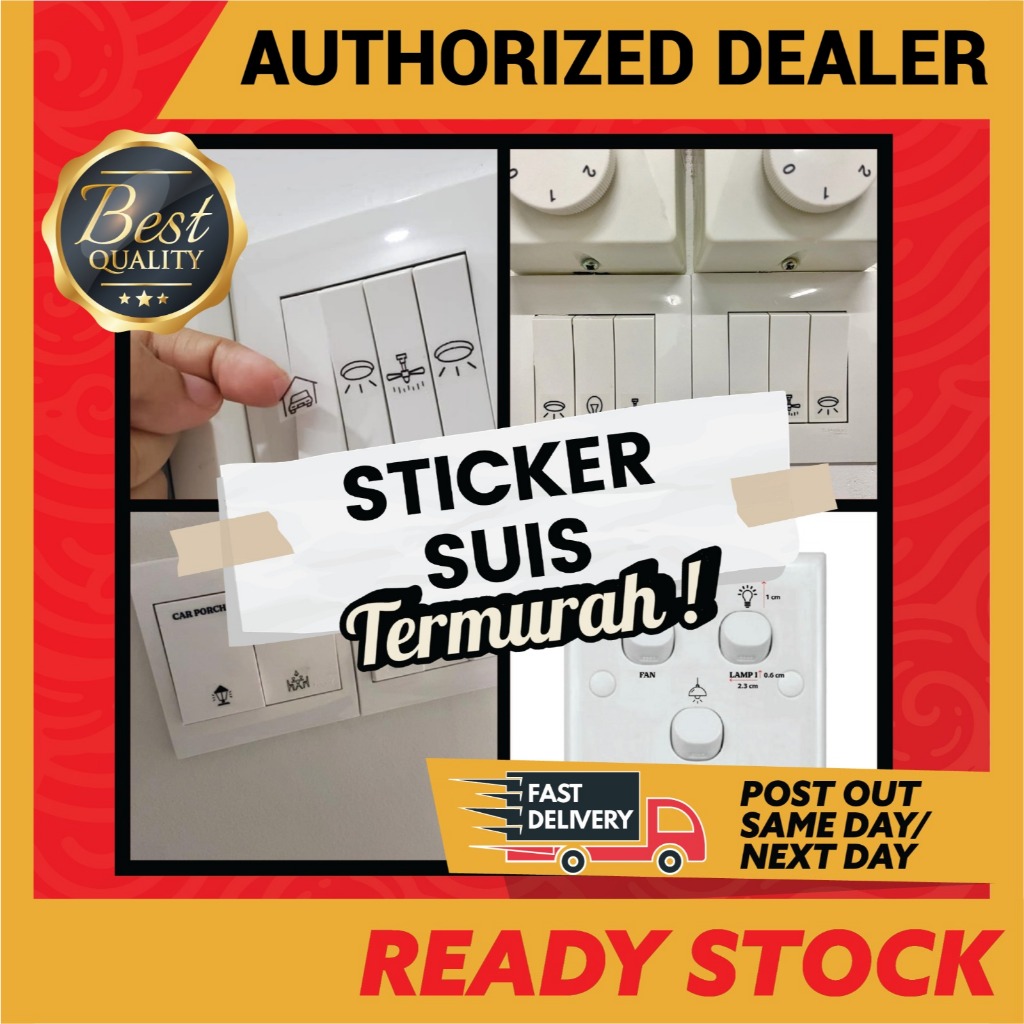 900pcs STICKER SUIS ELEKTRIK RUMAH / SWITCH LABEL STICKER 🔥 (SYMBOL ...