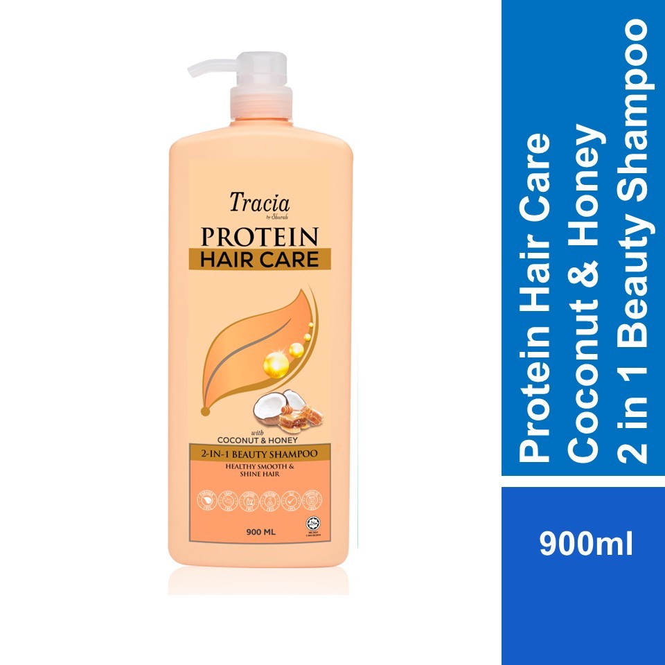 Tracia Protein Hair Care Coconut & Honey 2 in 1 Beauty Shampoo 900ml ...