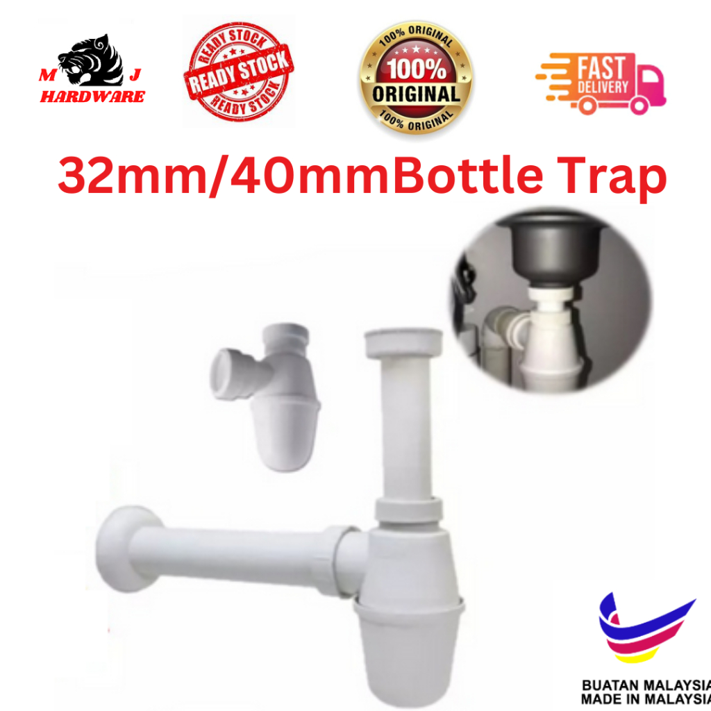 PVC Plastic Bottle Trap [ 32MM/40MM] / Perengkap Botol / Plastic Bottle ...