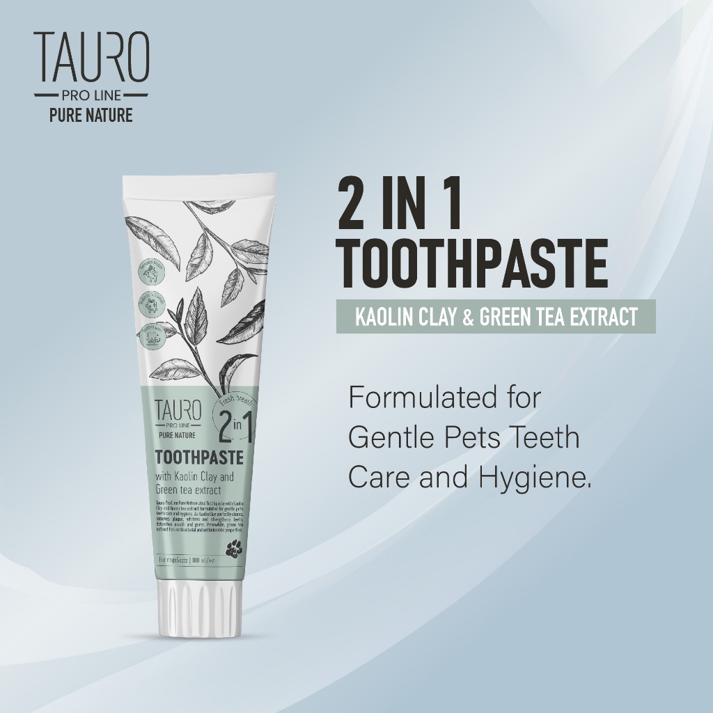 Tauro Pro Line Pure Nature Toothpaste with White Clay (Kaolin) & Green ...
