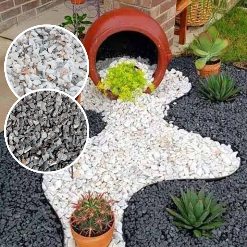 Japanese Zen Garden Black Pebble Stone Chipping Stone 1kg | Shopee Malaysia