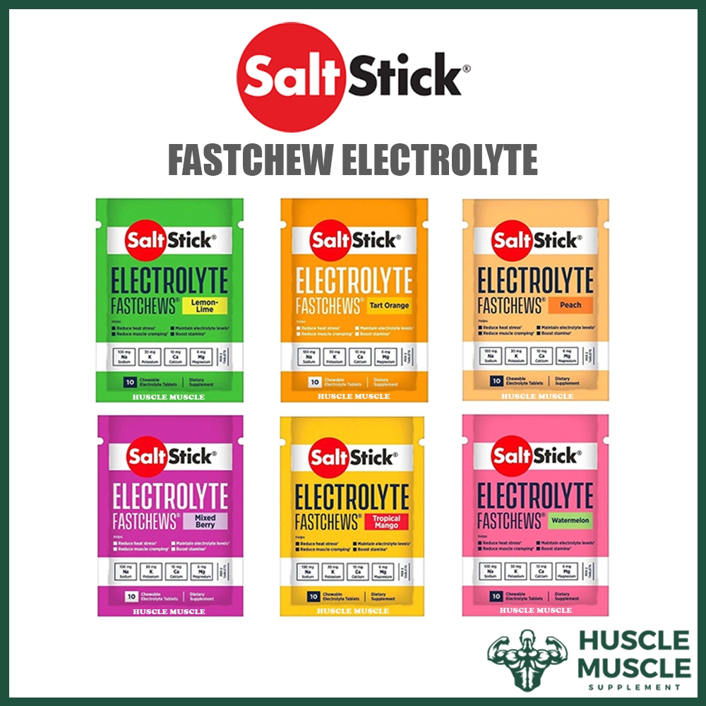 SaltStick Fastchews Electrolyte (10pc Pack) - Reduce Muscle Cramp ...