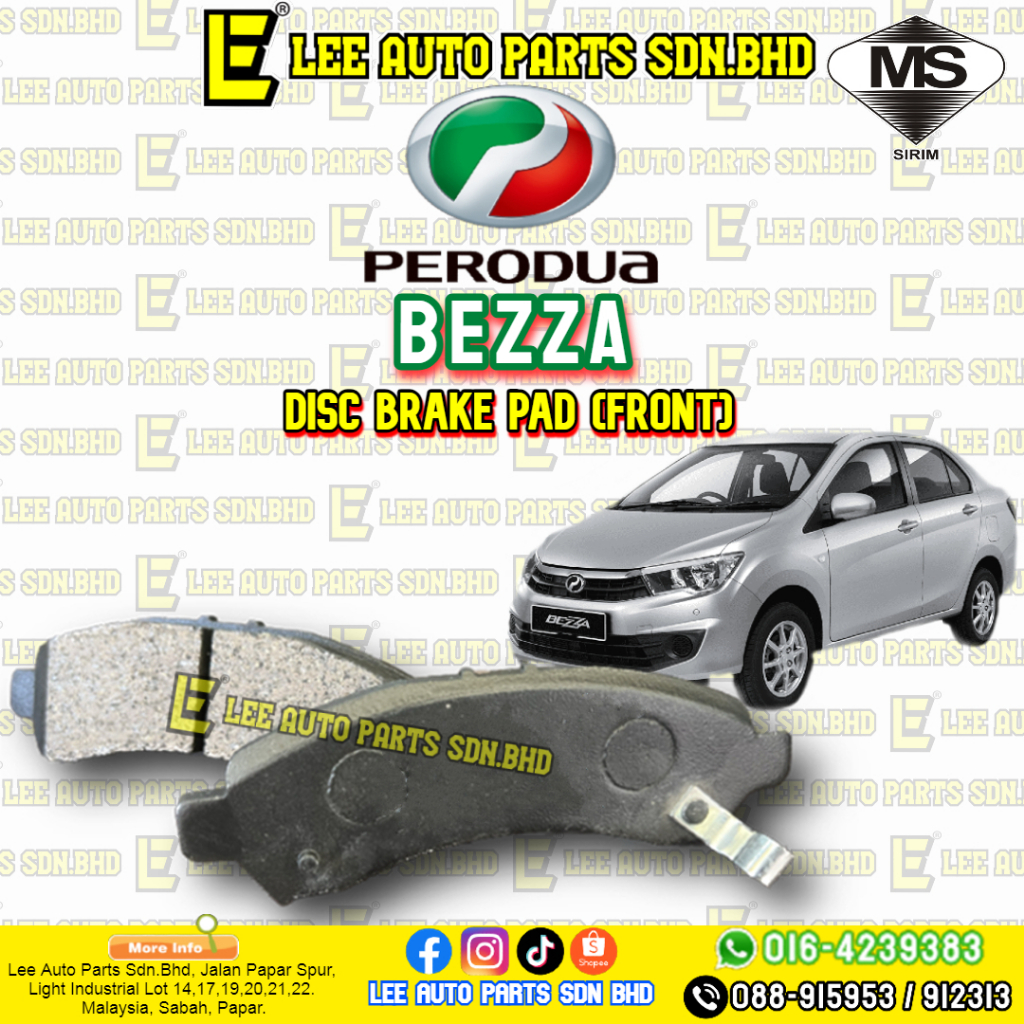 PERODUA BEZZA FRONT BRAKE PAD | Shopee Malaysia