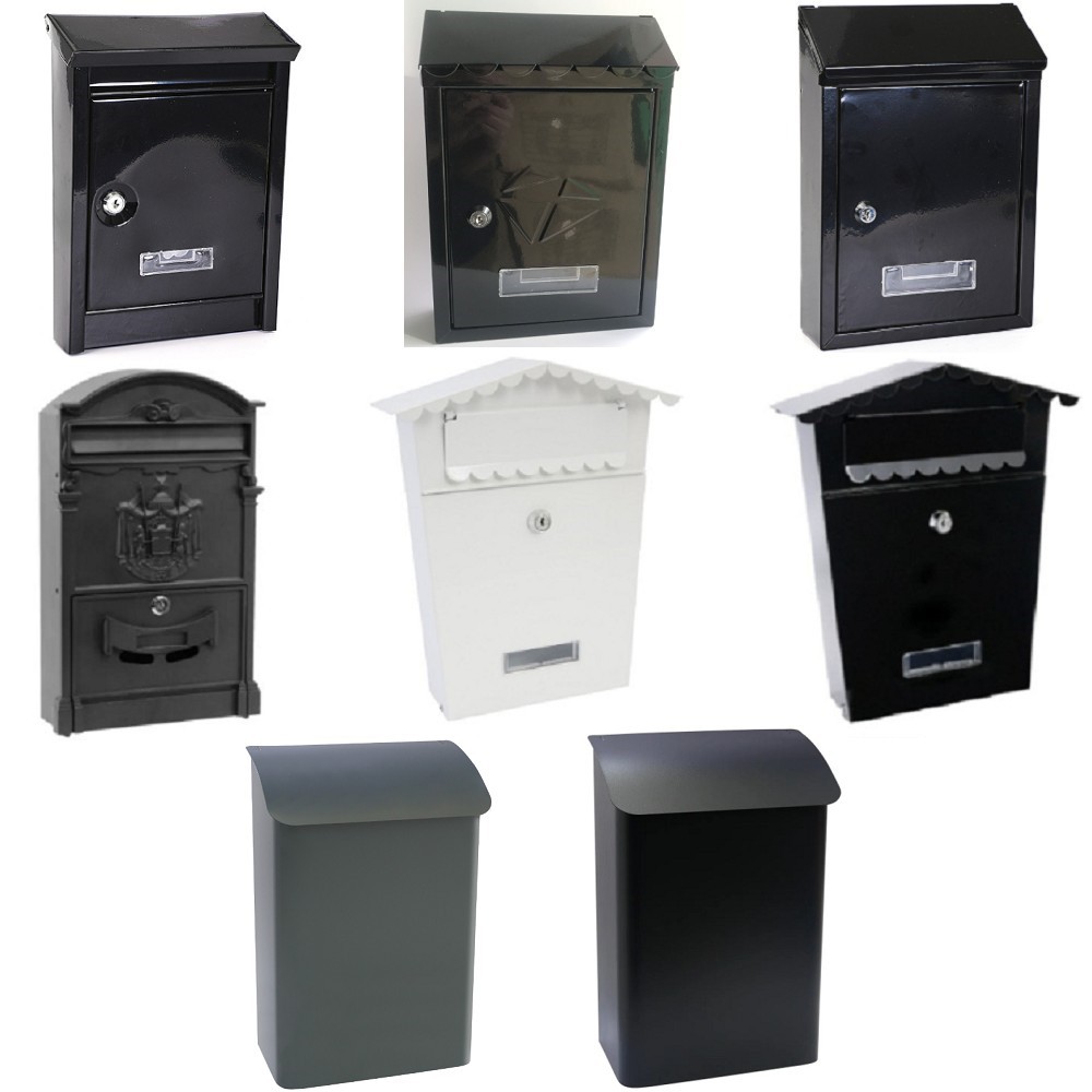 TRENY Coated Letter Box Steel Mailbox Outdoor Mailbox Peti Surat Steel ...