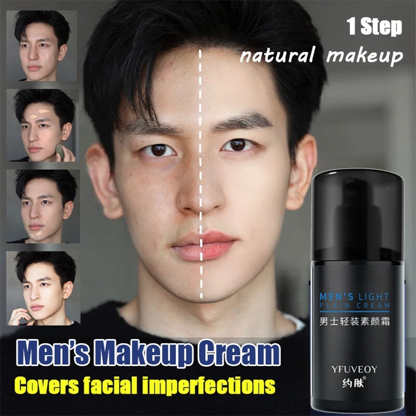 Men's BB Cream Face Cream Tone-up Cream Light Makeup Concealer moisturiser makeup men Foundation ...