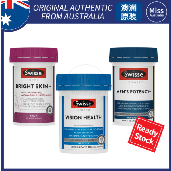 Swisse Vision Health / Swisse Bright Skin+ /Swisse Men’s Potency+ 60 ...