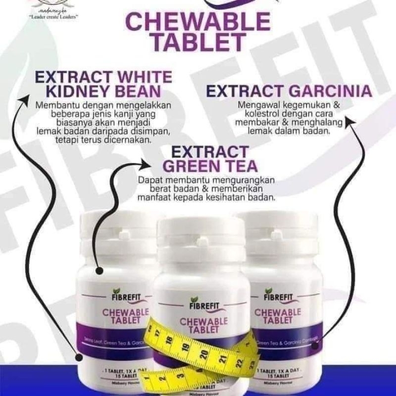 FIBREFIT CHEWABLE TABLETS ORI HQ💯(DETOX/SEKAT SELERA)hilang 3kg-5kg | Shopee Malaysia