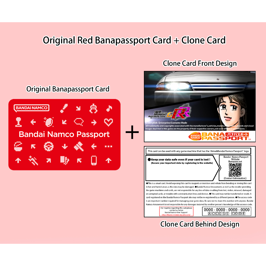Banapassport English Version+Spare Card=2 Card (Wangan Midnight/Initial ...